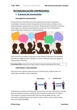 Tema 1 comunicación institucional e promocional | PDF