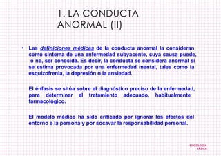 TEMA 1 Conducta anormal. PSICOLOGIA CLINICA | PPTX