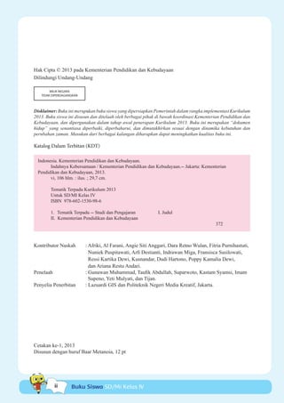 Tema 1, indahnya kebersamaan kurikulum 2013-bse kelas 4 sd-buku siswa | PDF