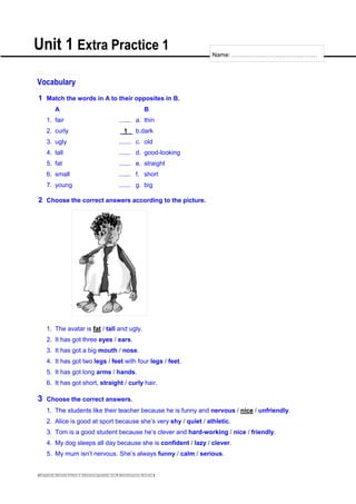 Tema 1 ingles 1º eso | PDF