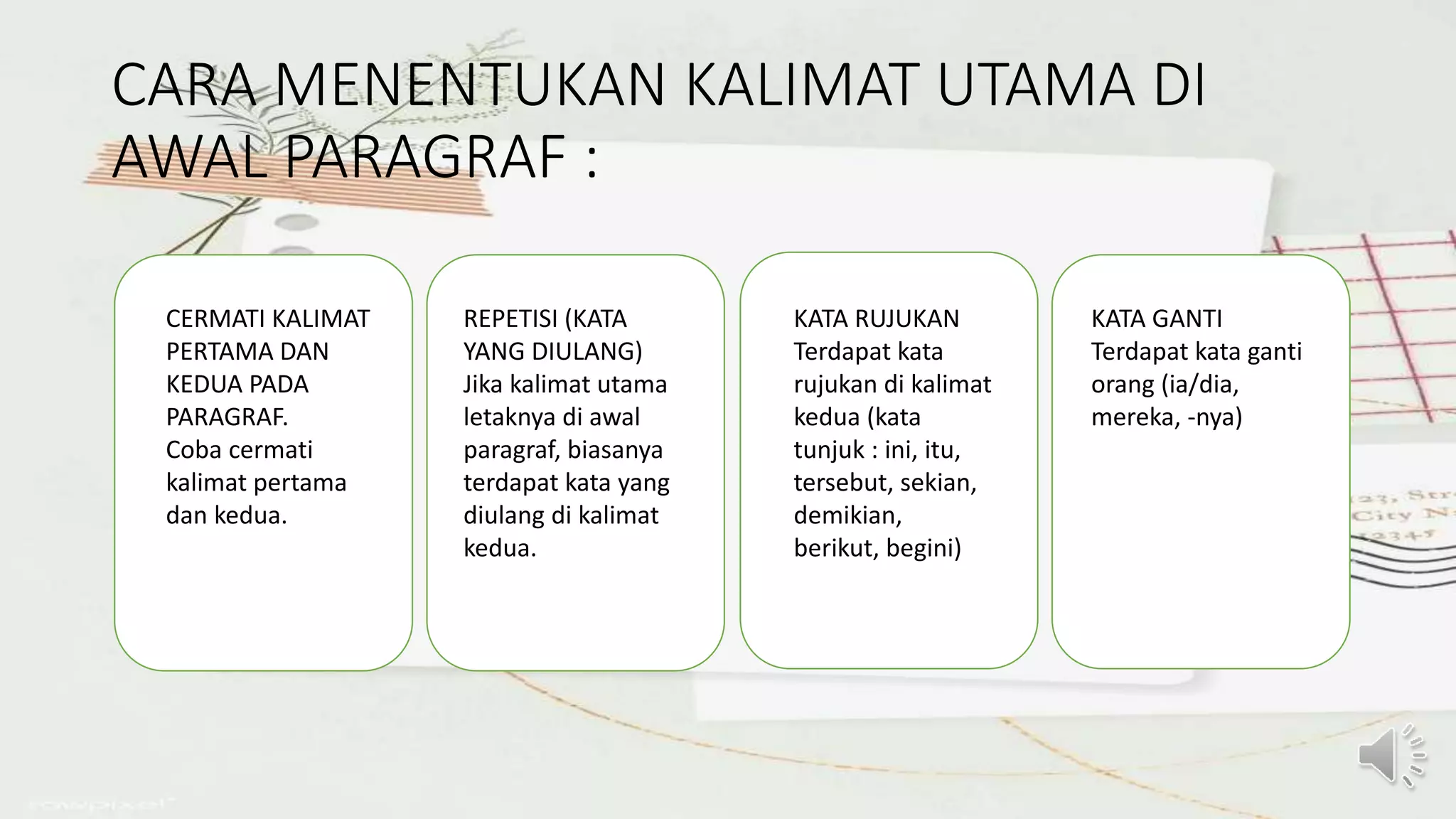 TEMA 1 KALIMAT UTAMA,IDE POKOK,DAN KALIMAT PENJELAS (1).ppt