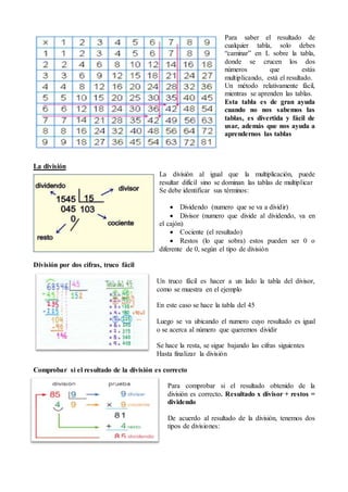 Los números naturales | DOCX