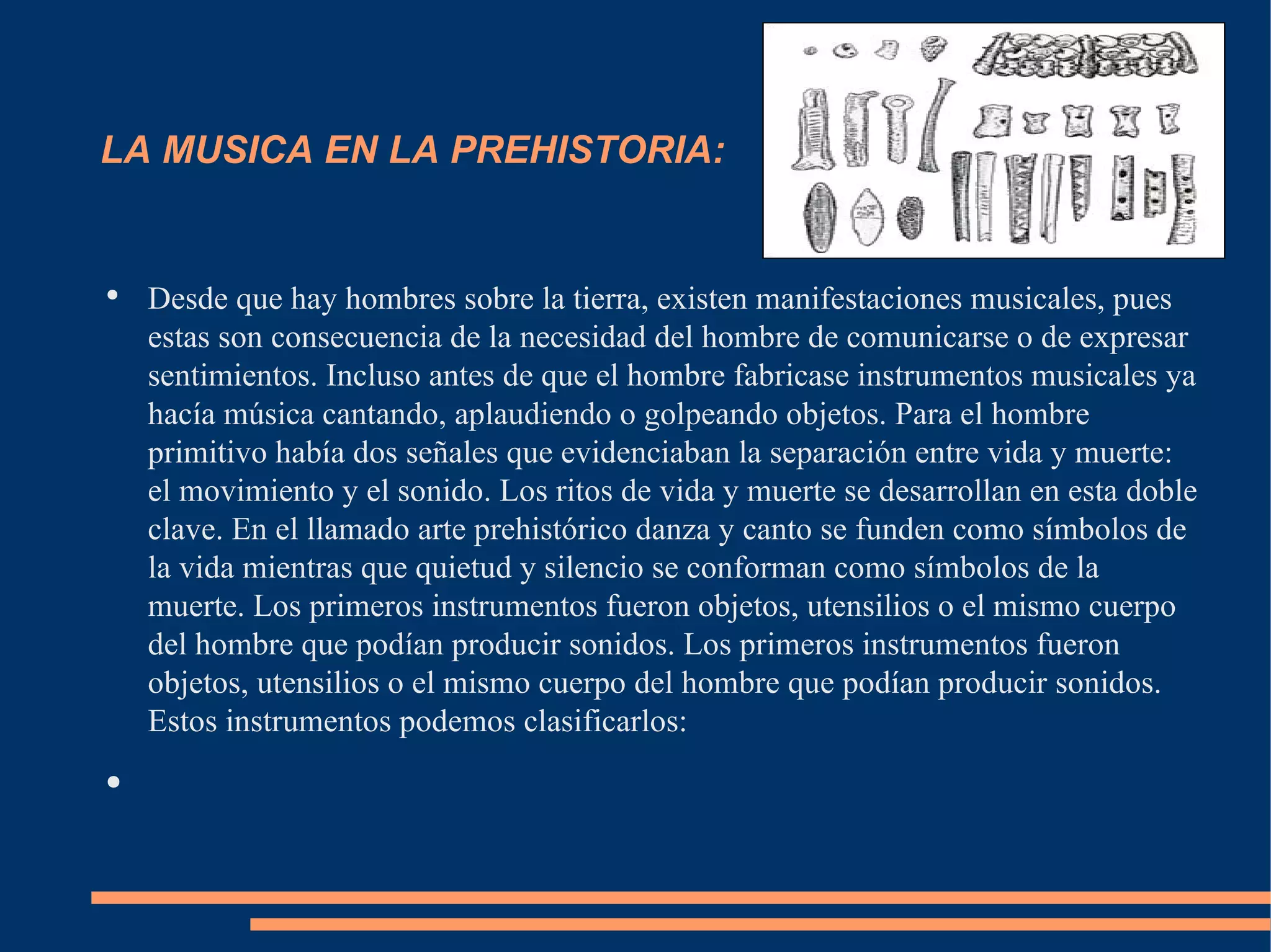 Tema 1 musica, power point, (prehistoria) | PPT