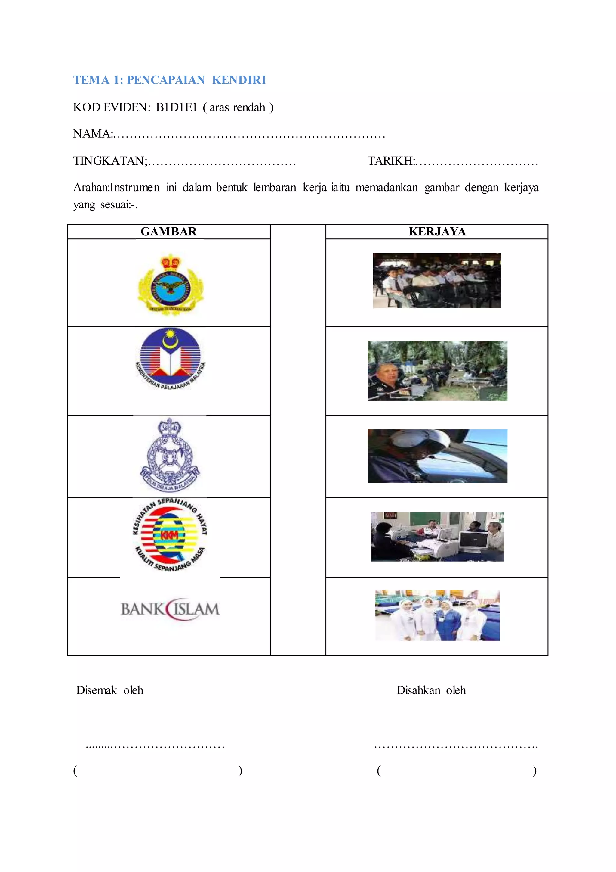 Tema 1 psk tingkatan 3 | PDF