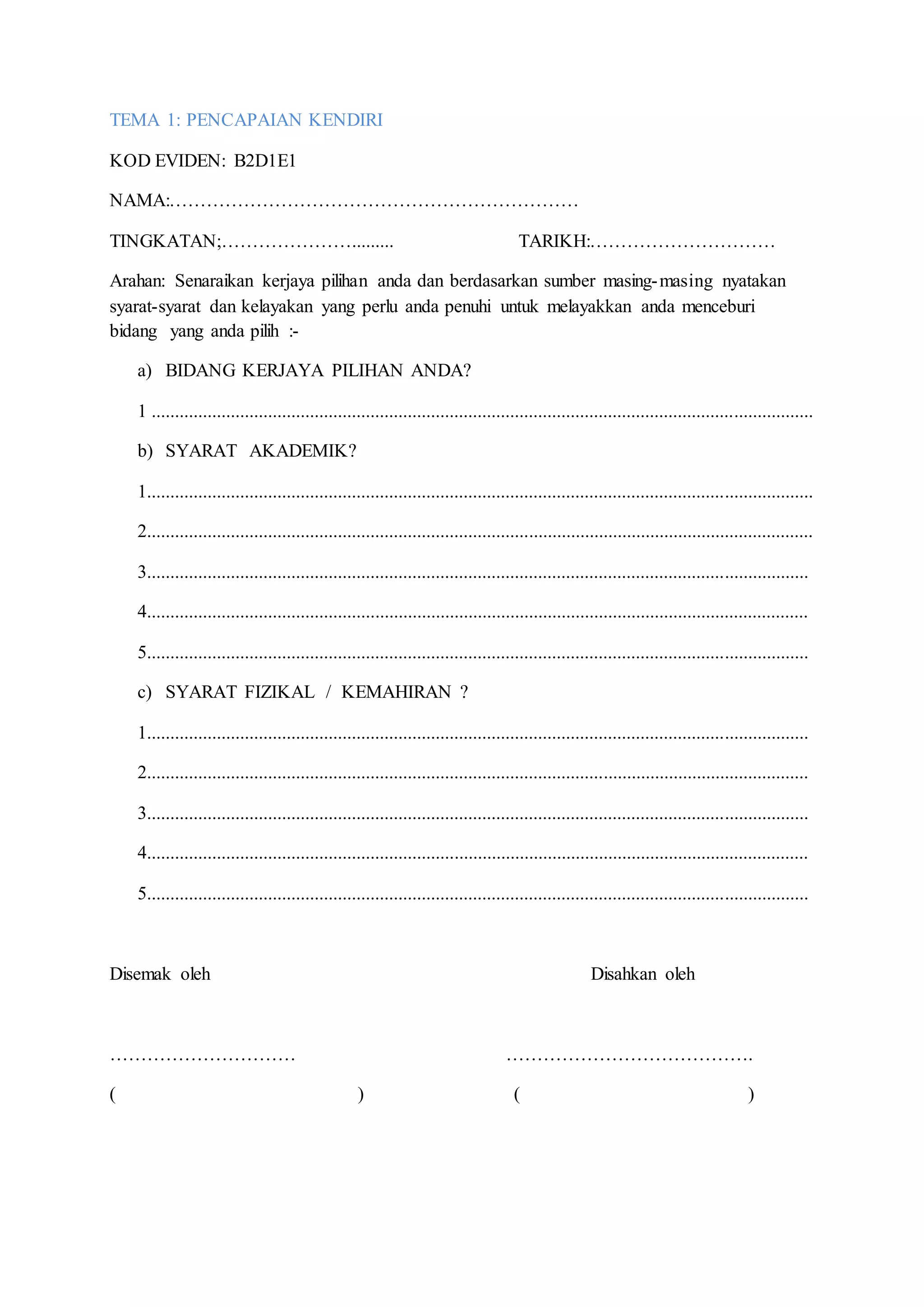 Tema 1 psk tingkatan 3 | PDF