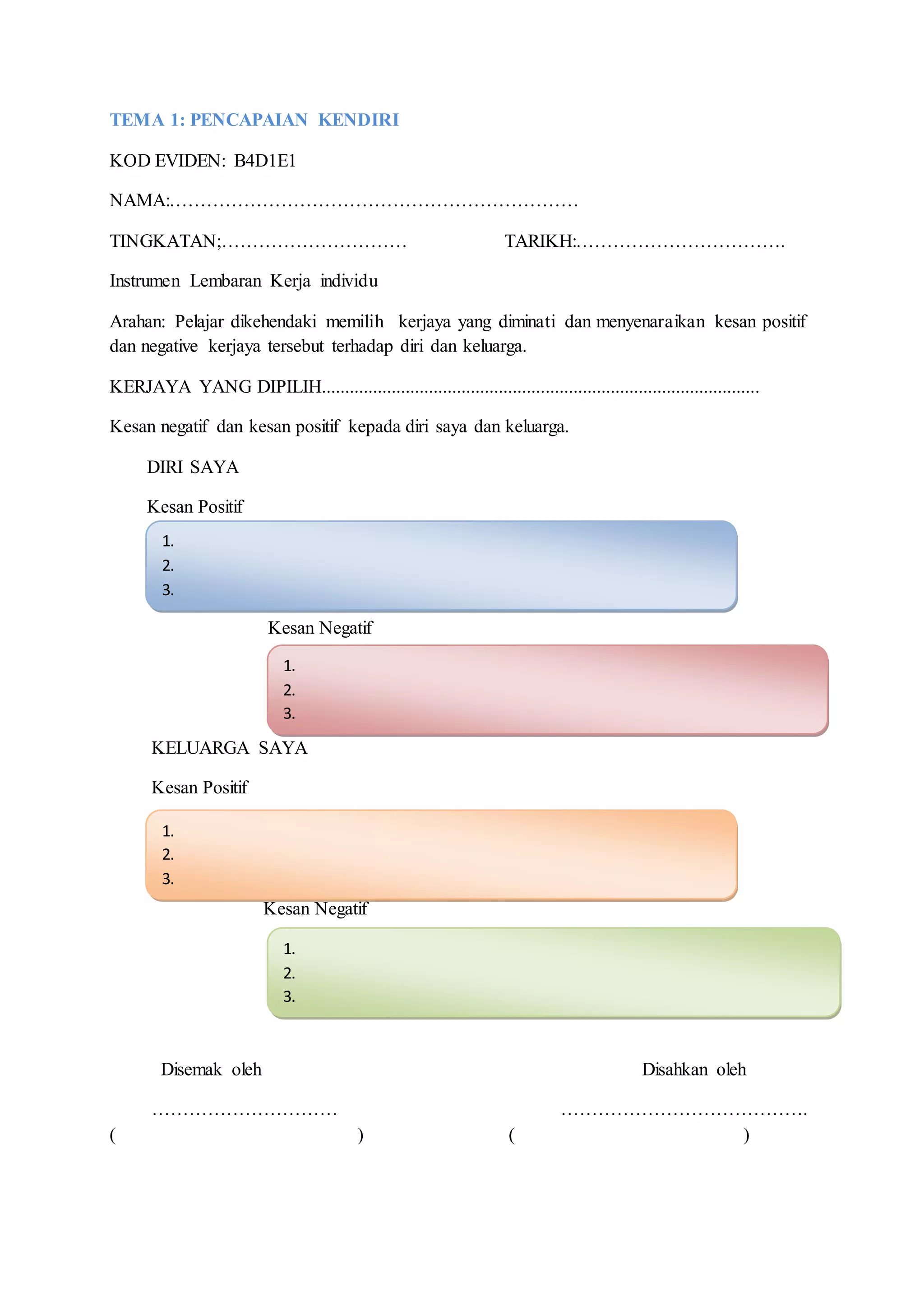 Tema 1 psk tingkatan 3 | PDF