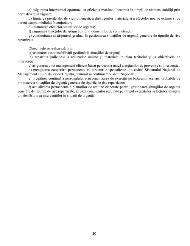 Sistemul national de management al s.u. | PDF