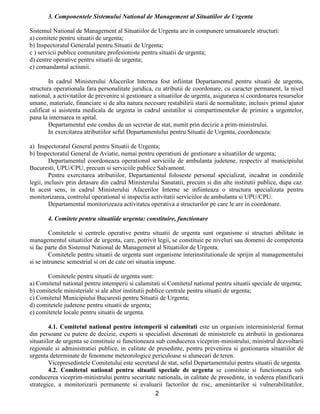 Sistemul national de management al s.u. | PDF