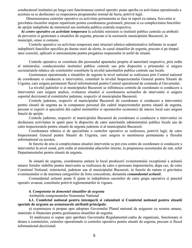 Sistemul national de management al s.u. | PDF