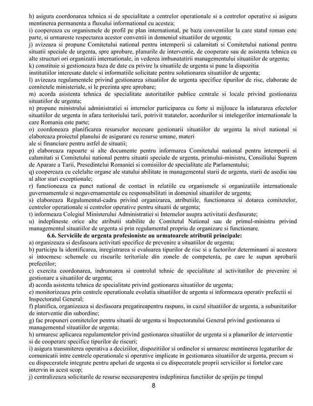 Sistemul national de management al s.u. | PDF