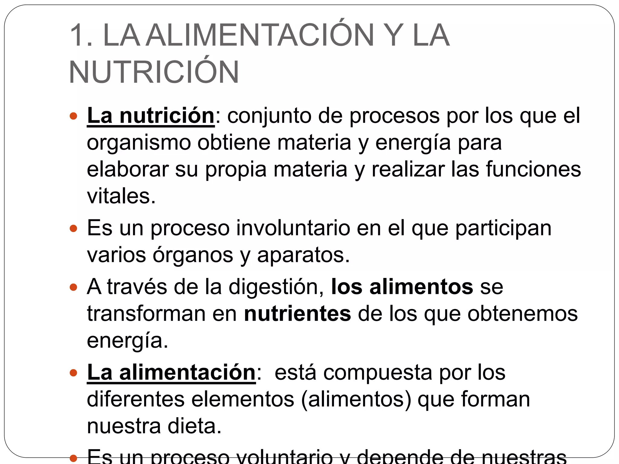 Tema 2. La alimentación humana | PPT | Descarga Gratuita