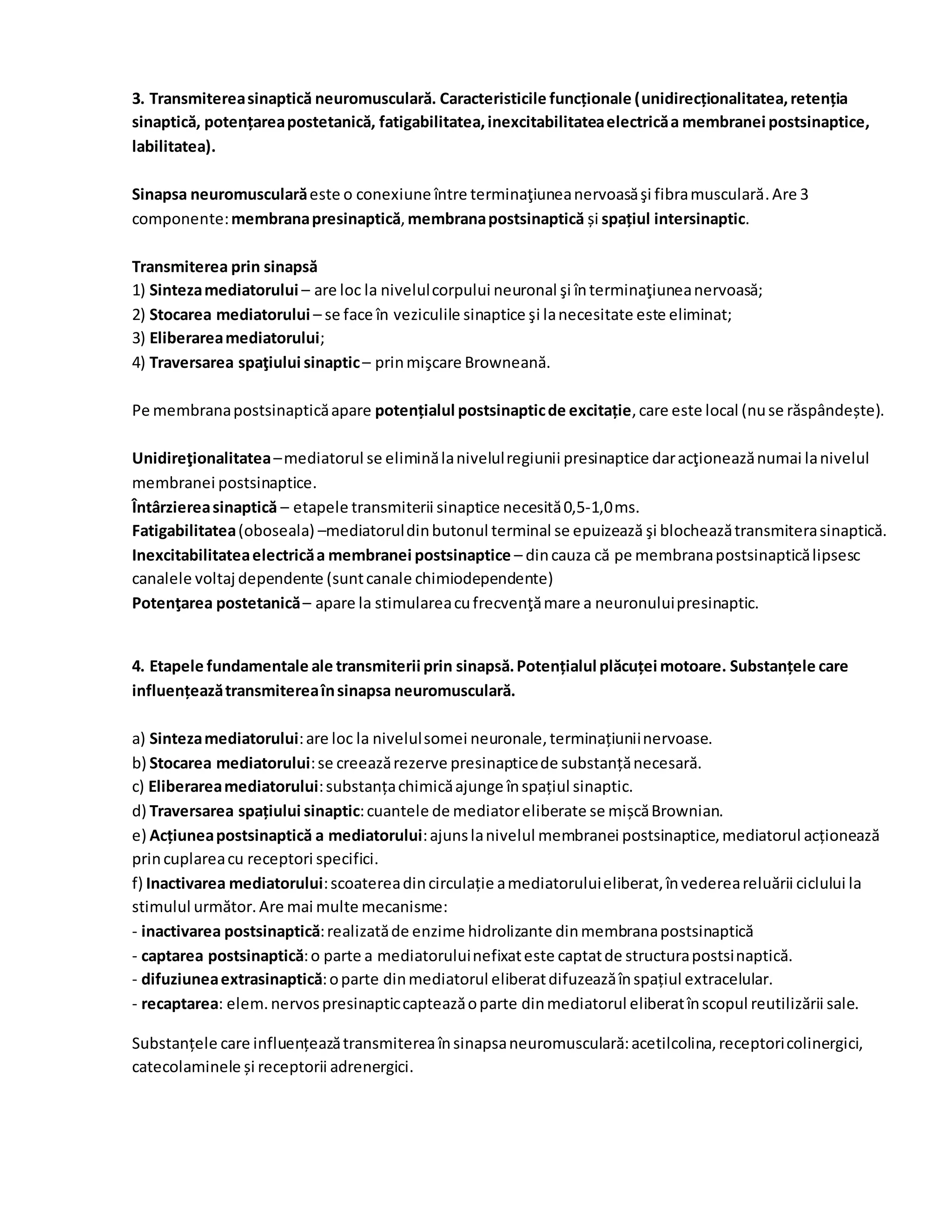 Fiziologie: fibrele nervoase | DOCX