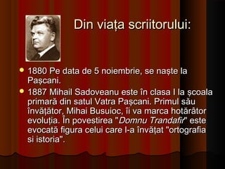 Mihail Sadoveanu | PPT
