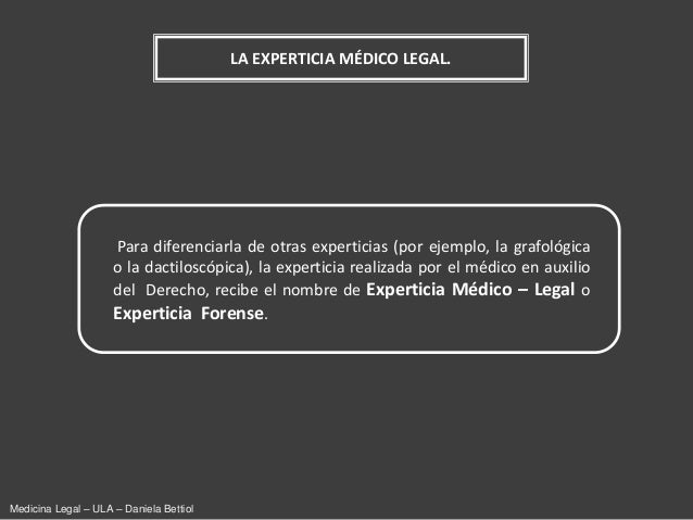 Tema 2. La Experticia Médico-Legal.