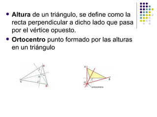 Tema 2.2 Rectas y puntos notables de un triángulo | PPT