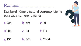 LOS NUMEROS ROMANOS, TEMA 2.2 SEXTO GRADO | PPTX
