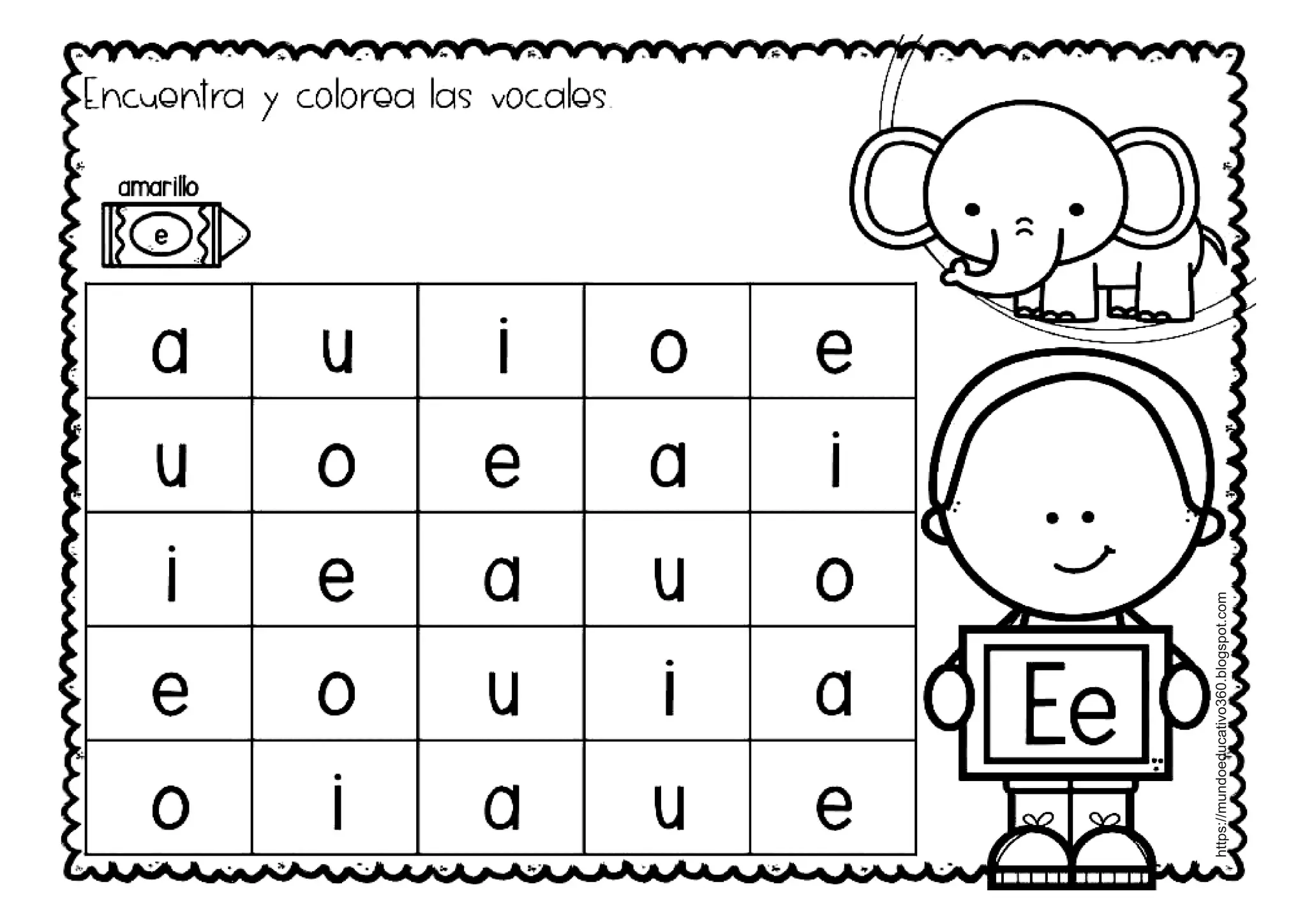Las Vocales Para Niños De Menos De Seis Años Pdf
