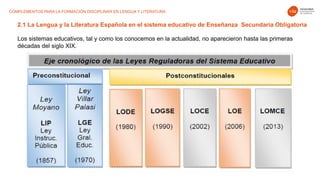 Tema 2 Complementos para la formación disciplinar de Lengua y ...