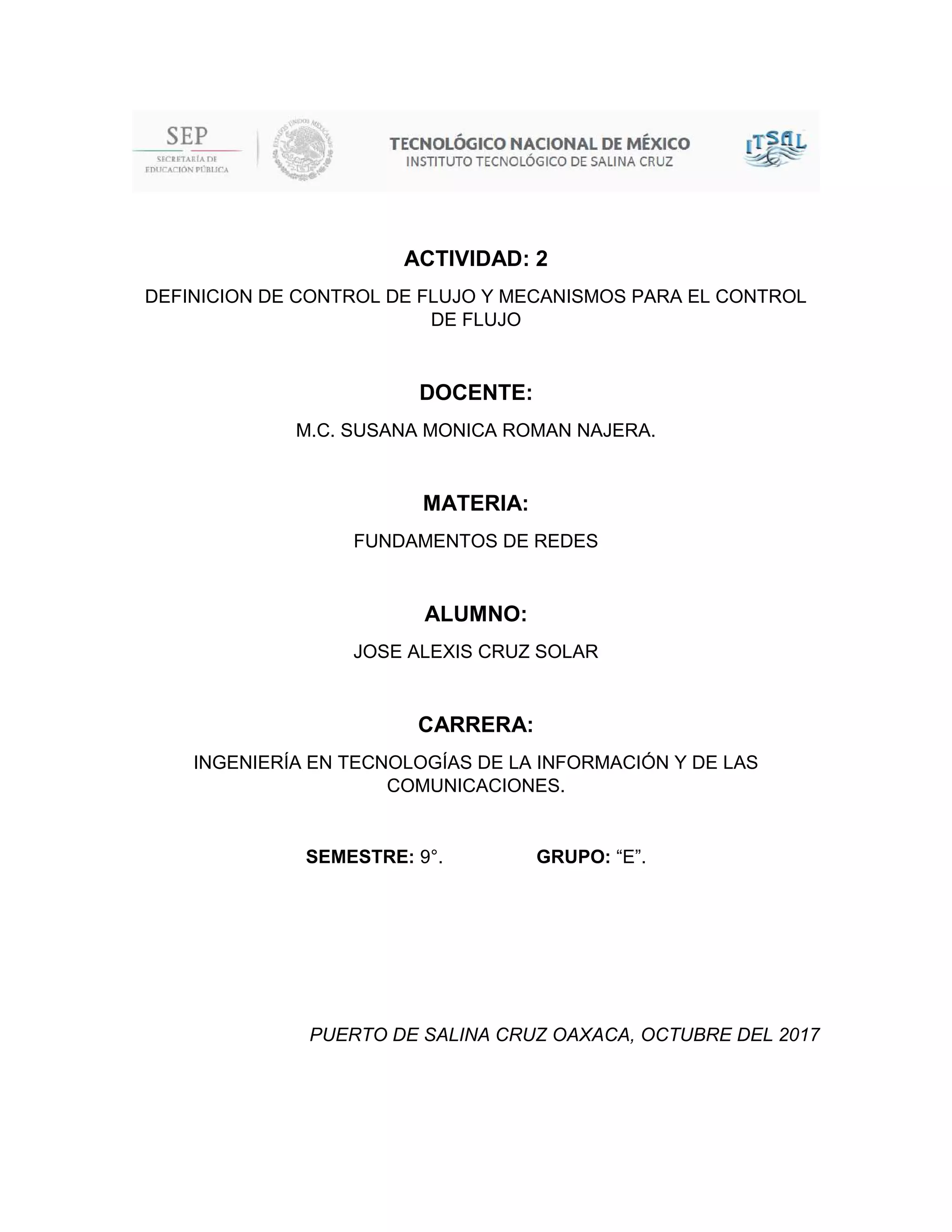 Definiciones de control de flujo y mecanismos para el control de flujo | PDF