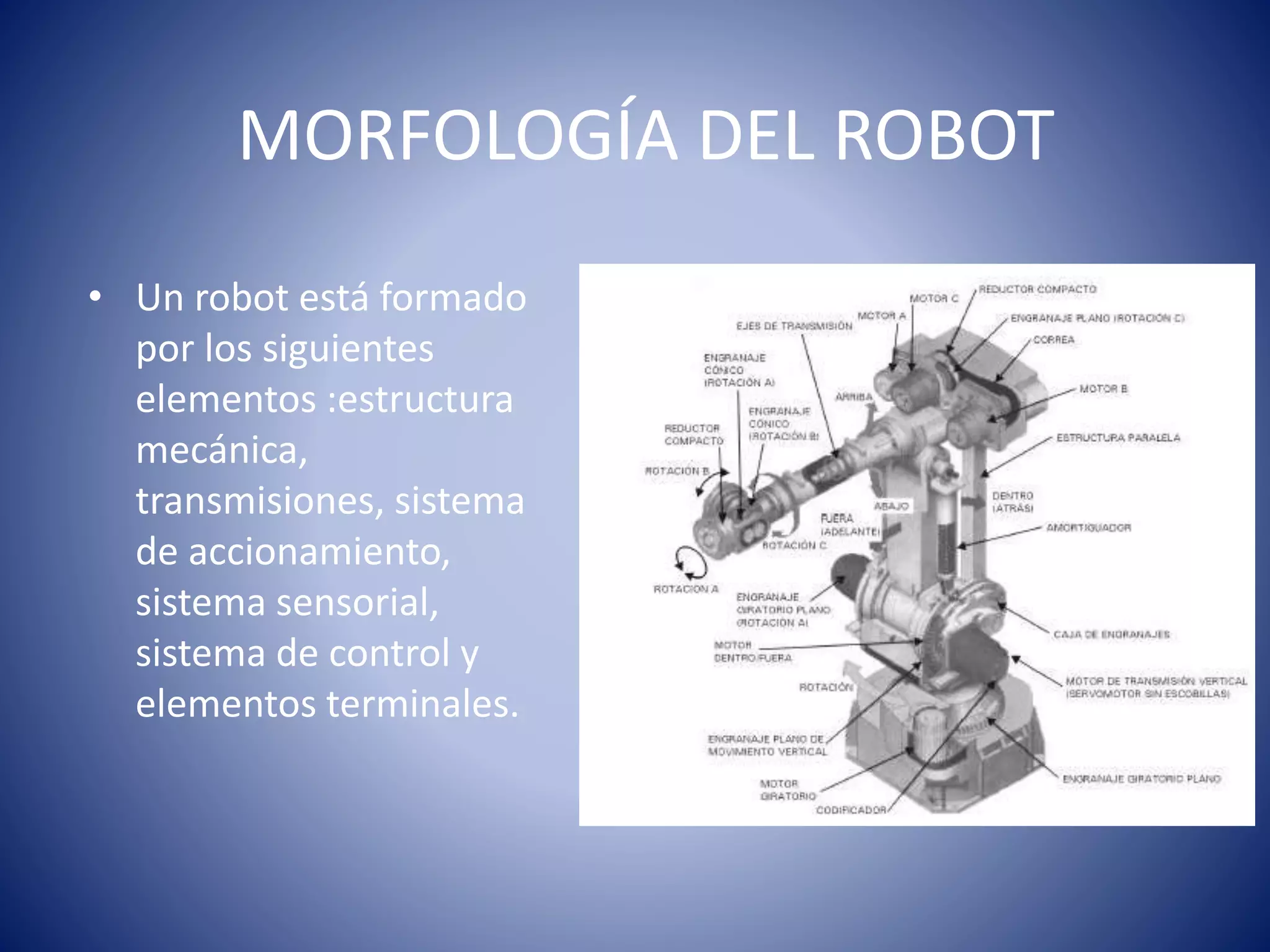 2.- Estructura mecanica de un robot | PPTX | Robotics | Technology ...