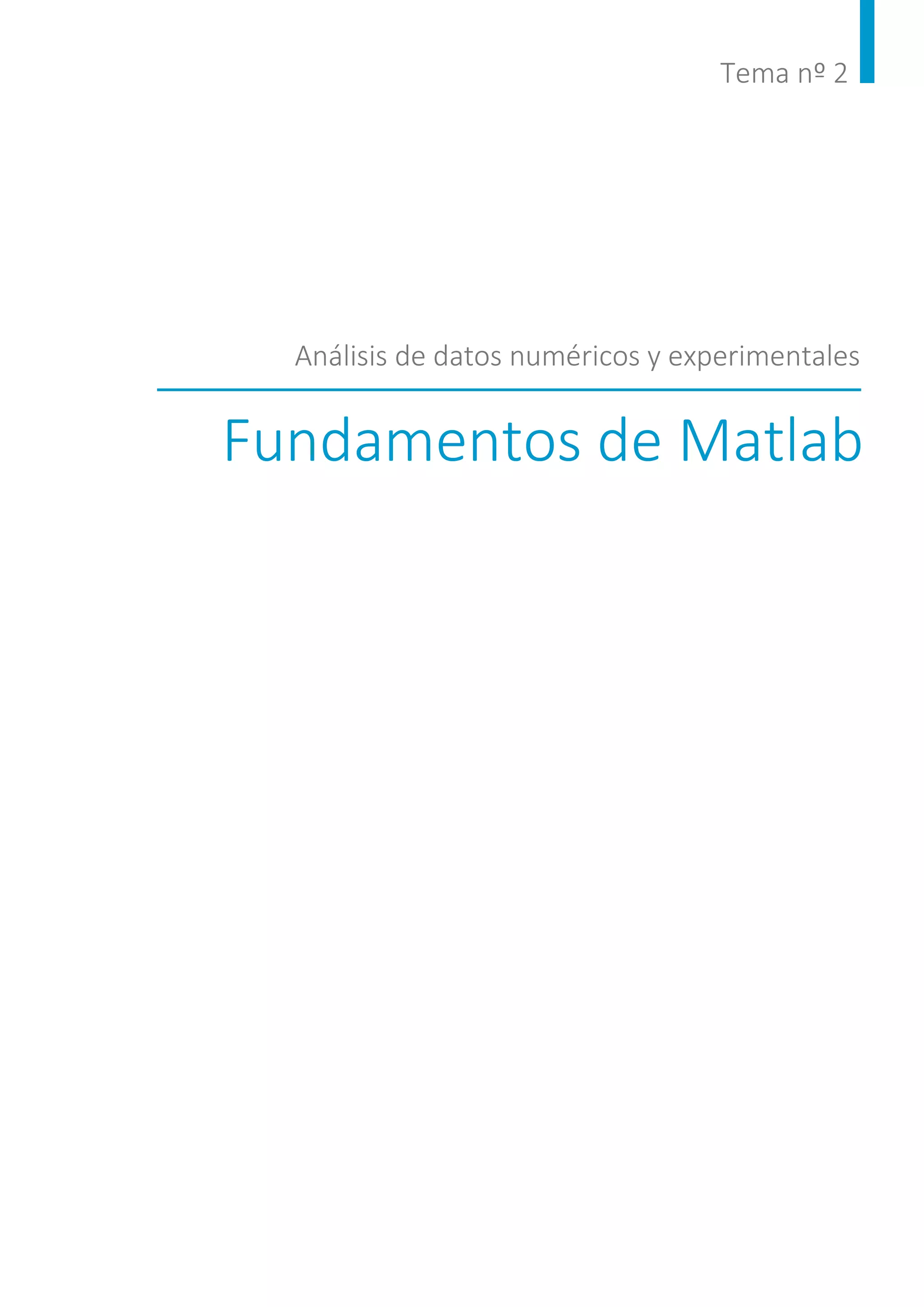 Tema2 fundamentos de matlab | PDF | Programming Languages | Computing