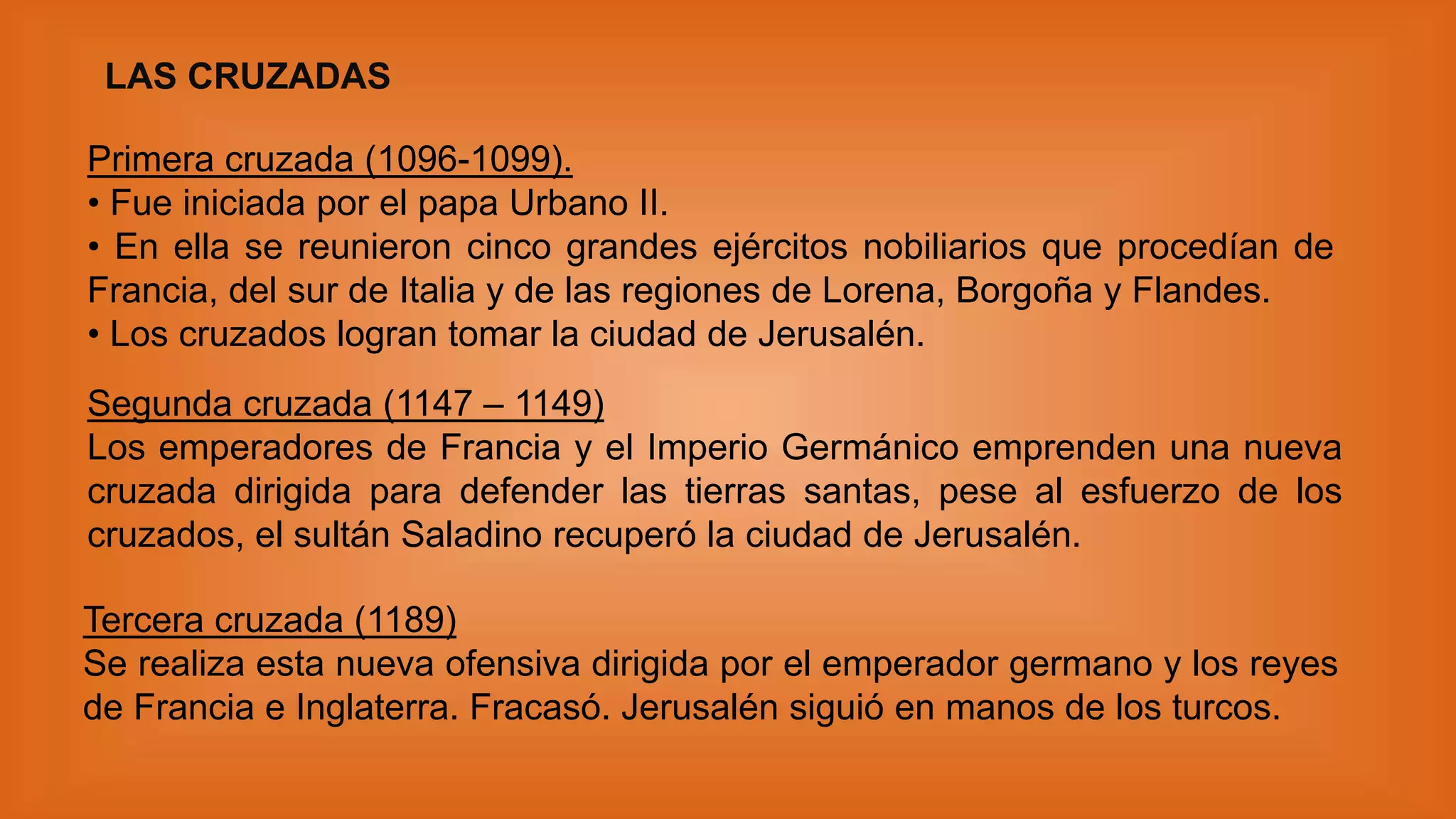 Tema 2 las cruzadas | PPT
