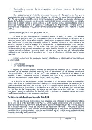 PRUEBAS INMUNOLÓGICAS DE LABORATORIO | DOC