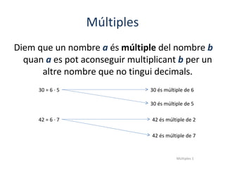 Tema 2 1r eso divisibilitat | PPT
