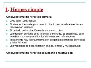infecciones bacterianas y víricas de la mucosa oral | PDF
