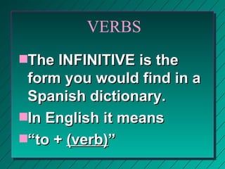 TEMA 2A GRAMMAR -AR VERBS | PPT