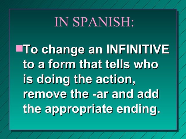 TEMA 2A GRAMMAR -AR VERBS | PPT