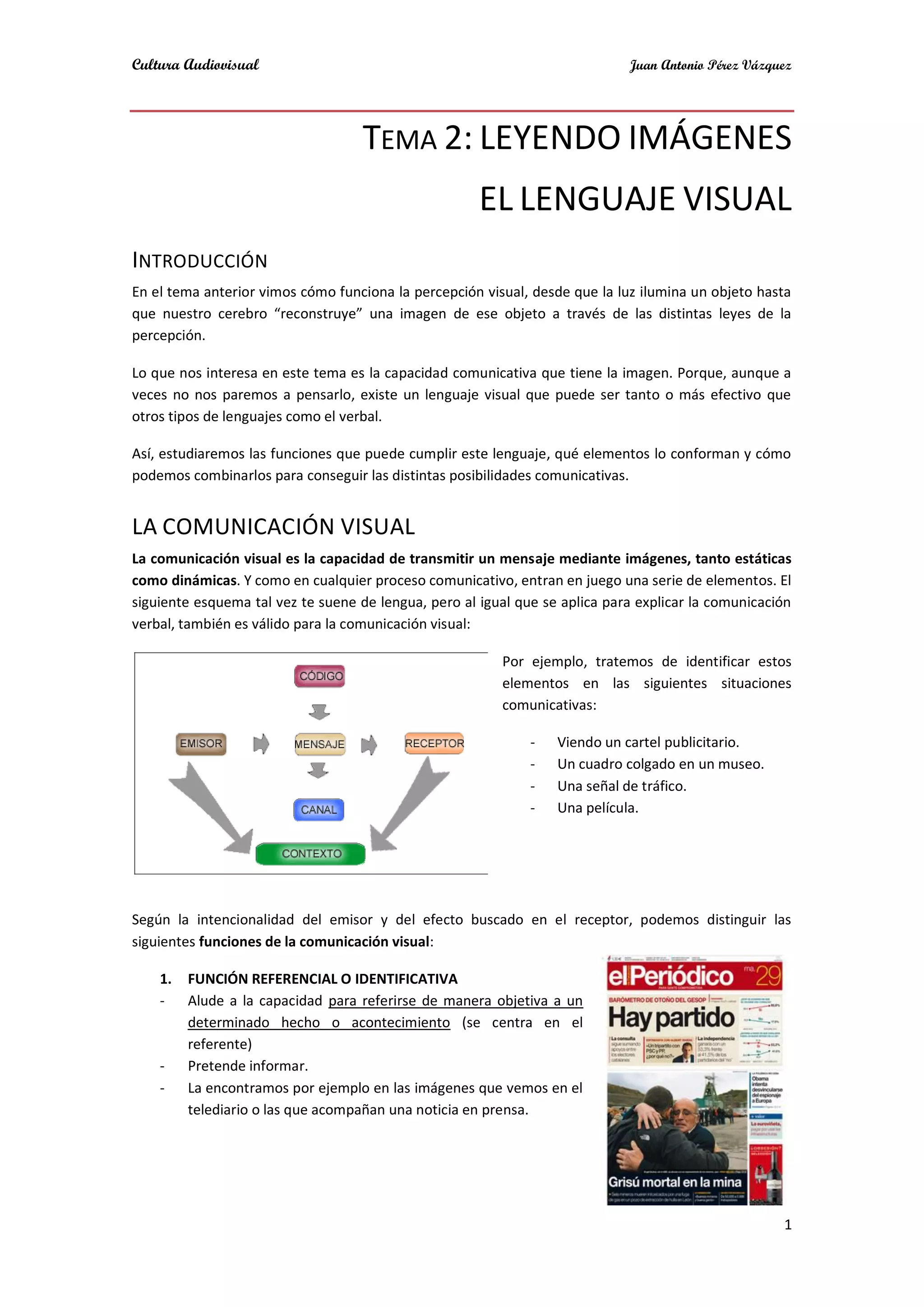 Tema 2 el lenguaje visual | PDF