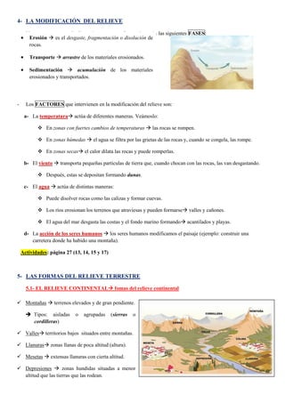 Tema 2 el relieve terrestre | PDF