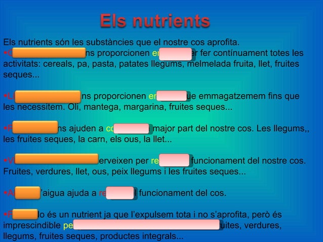 Tema2 els aliments | PPT