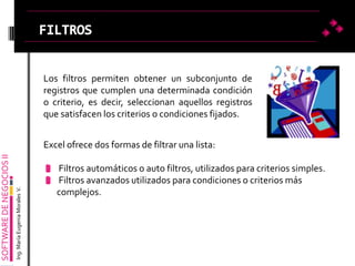 Filtros en Excel | PPTX