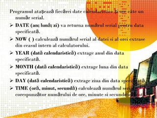 functii in Excel | PPT