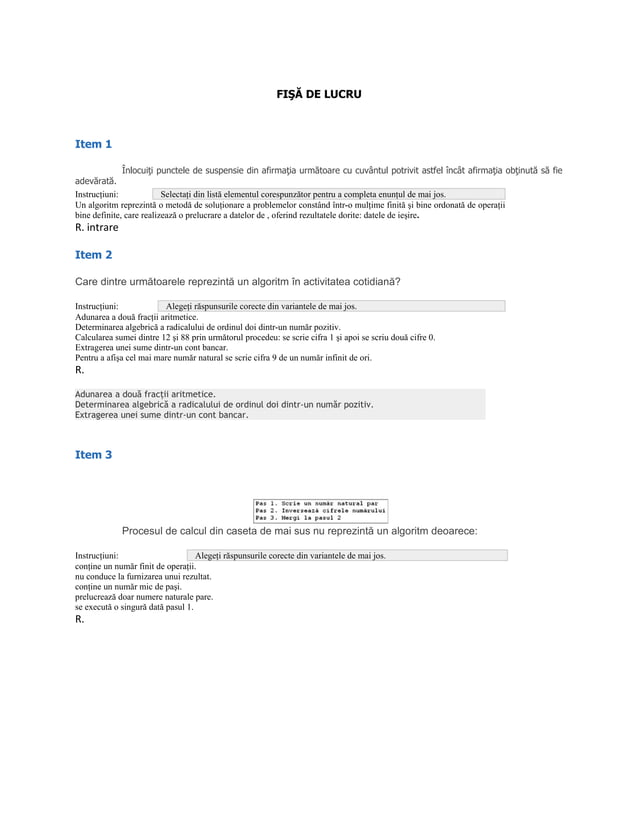 Tema2 fisa de lucru | PDF