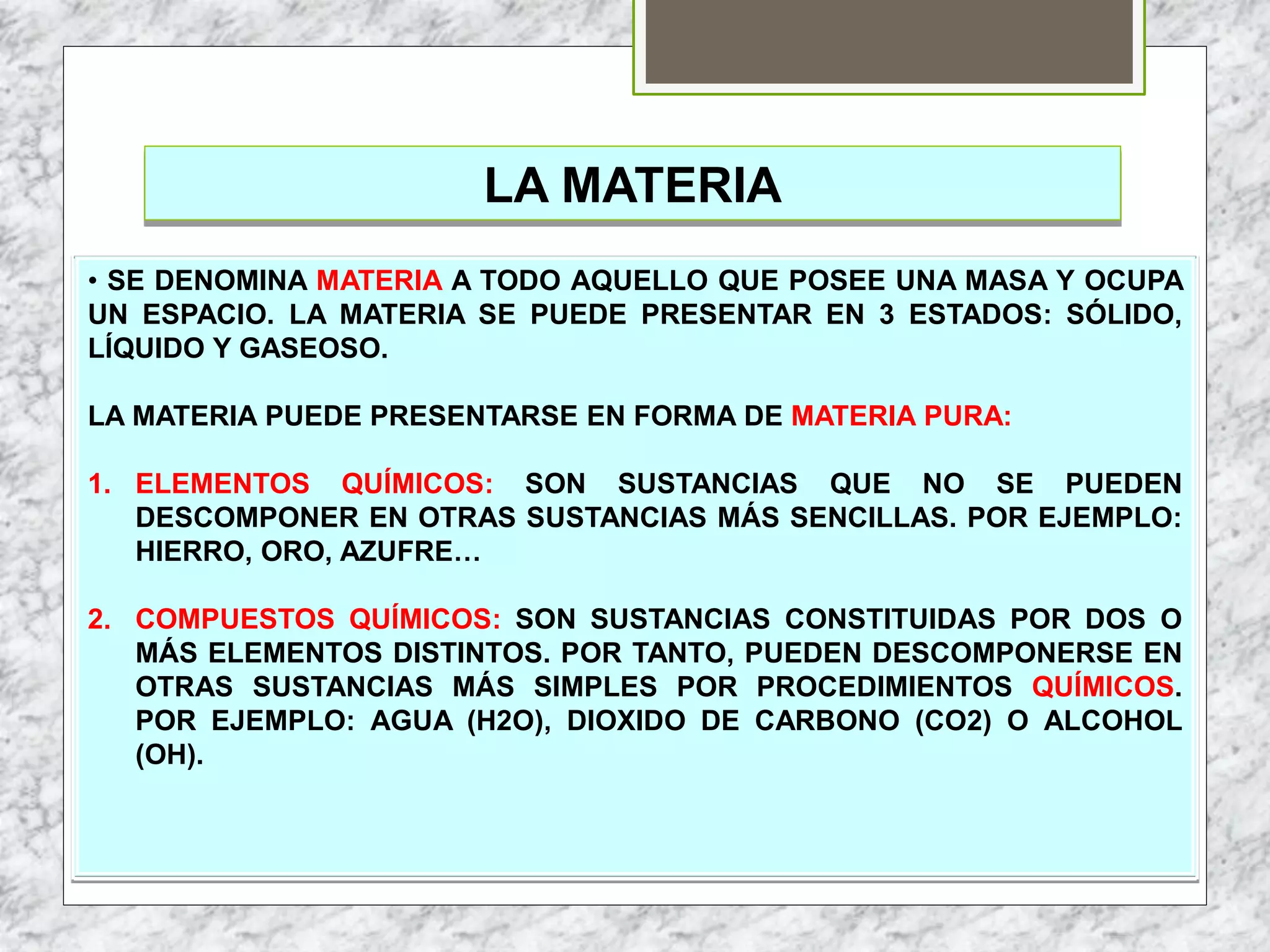 Tema 2 la materia | PPT