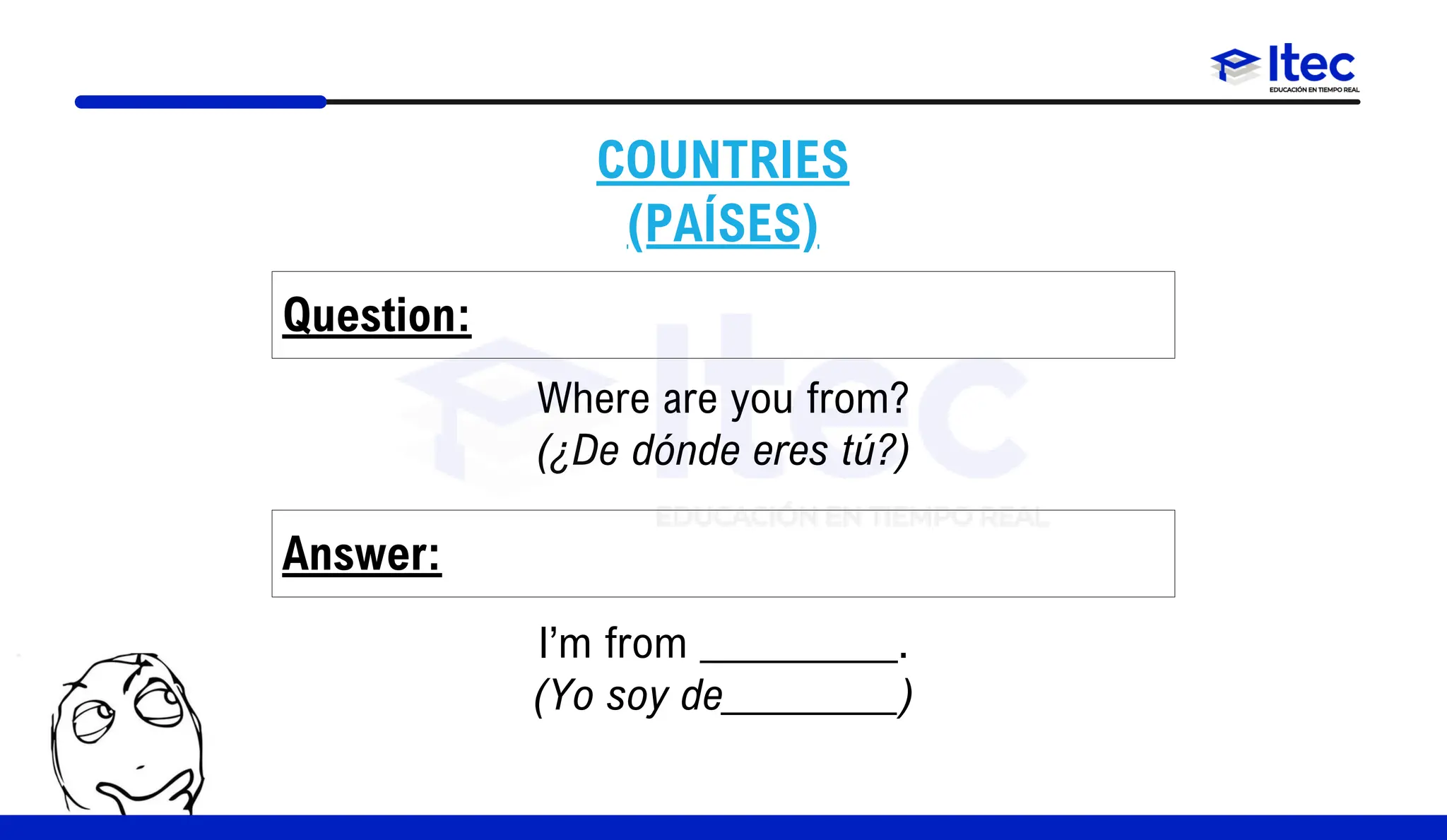 TEMA 2 Personal information. Classroom language. Countries ...