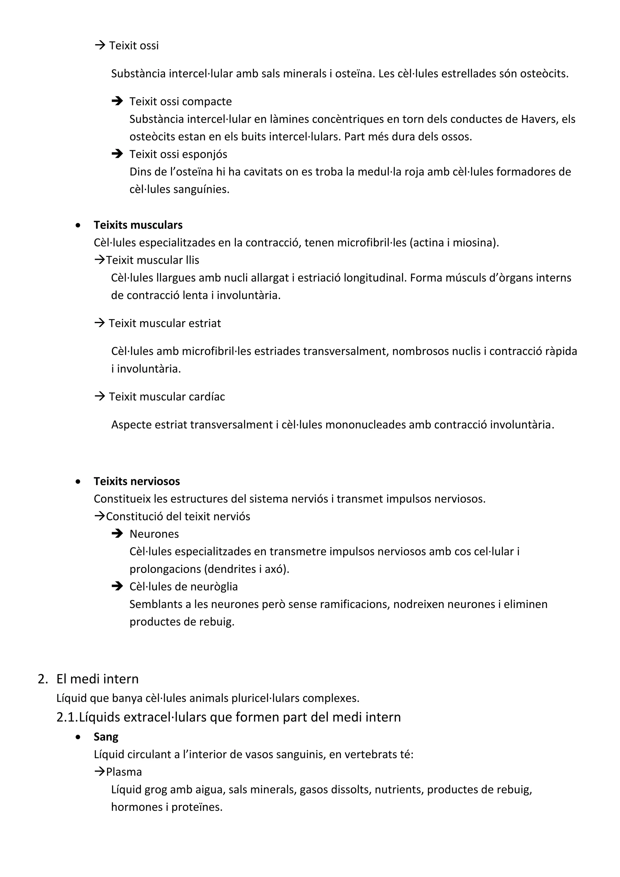 Tema 2 (teixits animals i vegetals) | PDF
