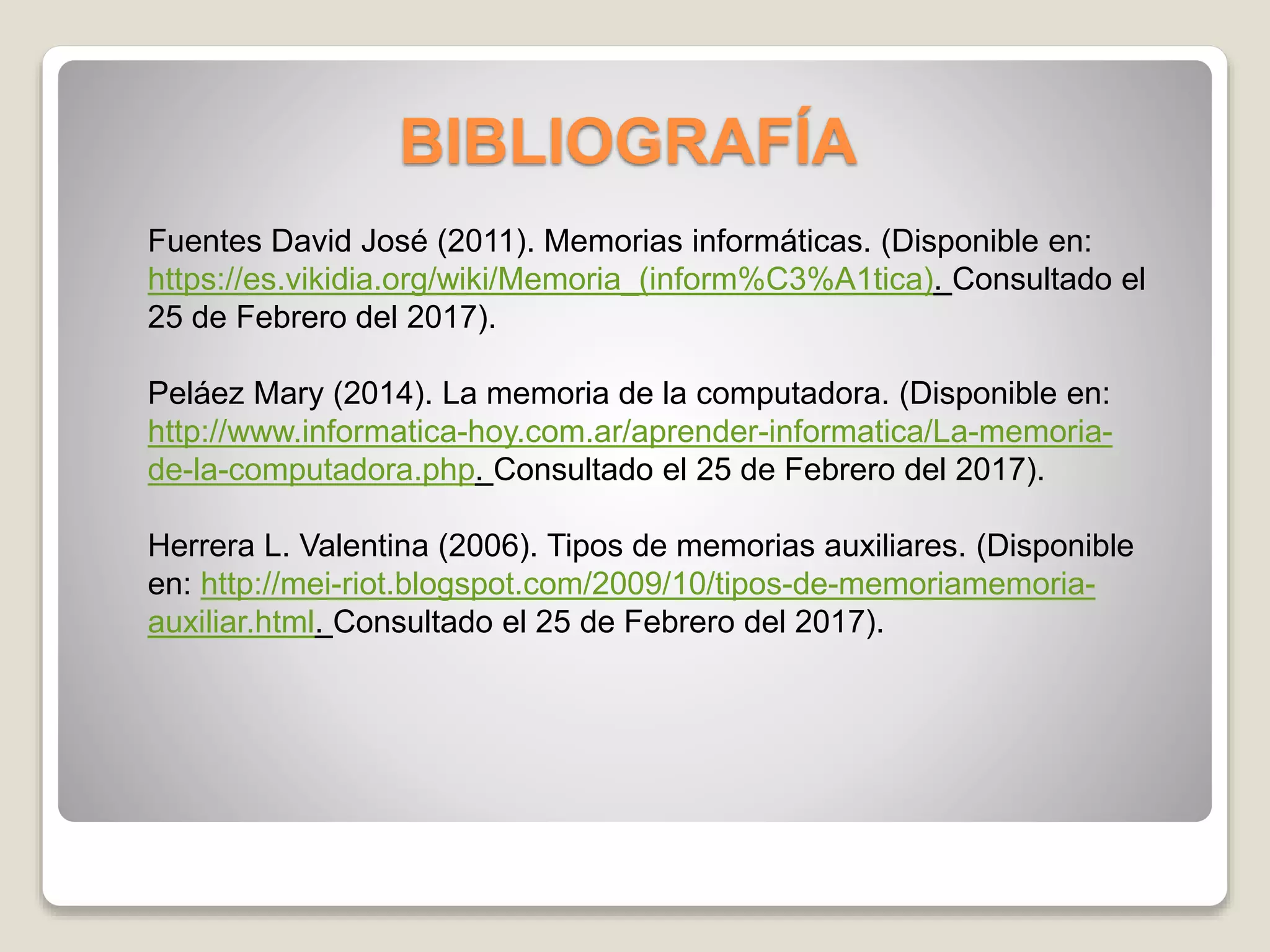 TIPOS DE MENORIA | PPT