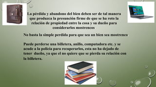 Tema 3. Bienes (mostrencos,vacantes,tesoros) | PPTX