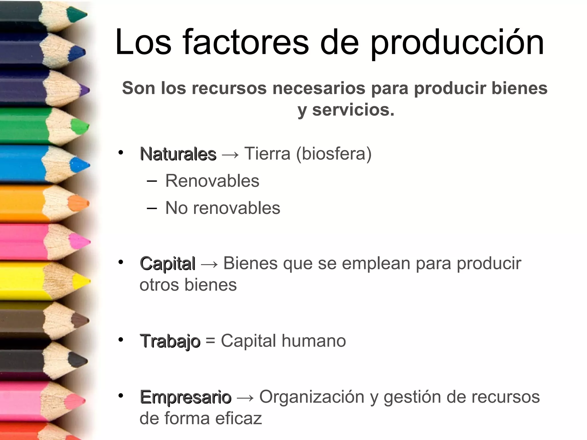 La producción (Economía 1º bachillerato) | PPT | Business | Business ...