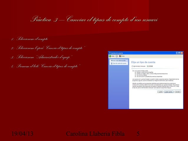 Tema 3 usuaris i grups a windows | PPT