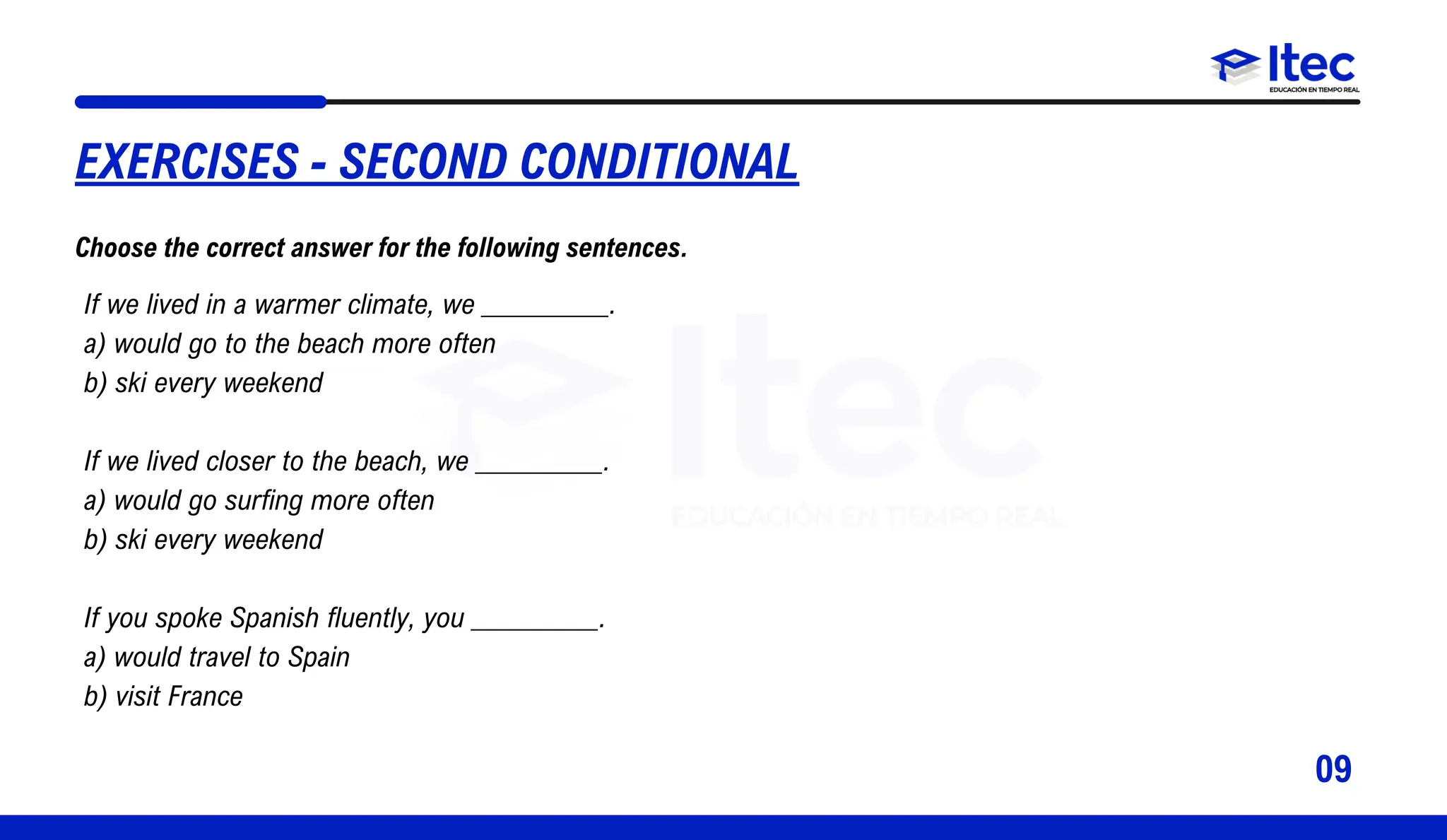 TEMA 3 - Zero conditional. First conditional. Second conditional. Third ...
