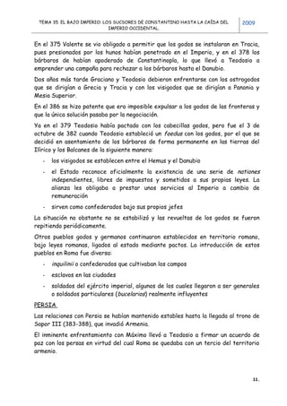 Tema 35. el bajo imperio. los sucesores de constantino hasta la caída ...
