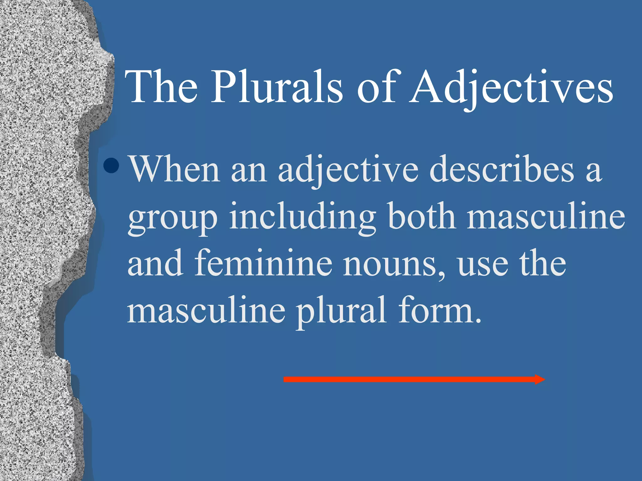 TEMA 3B The Plural of Adjectives | PPT