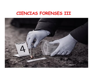 TEMA 3 CIENCIAS FORENSES.ppt Derecho 7mo Semestre - Medicina Legal | PPT