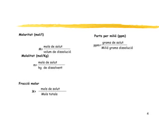 Tema 3 Dissolucions 1er batxillerat | PPT