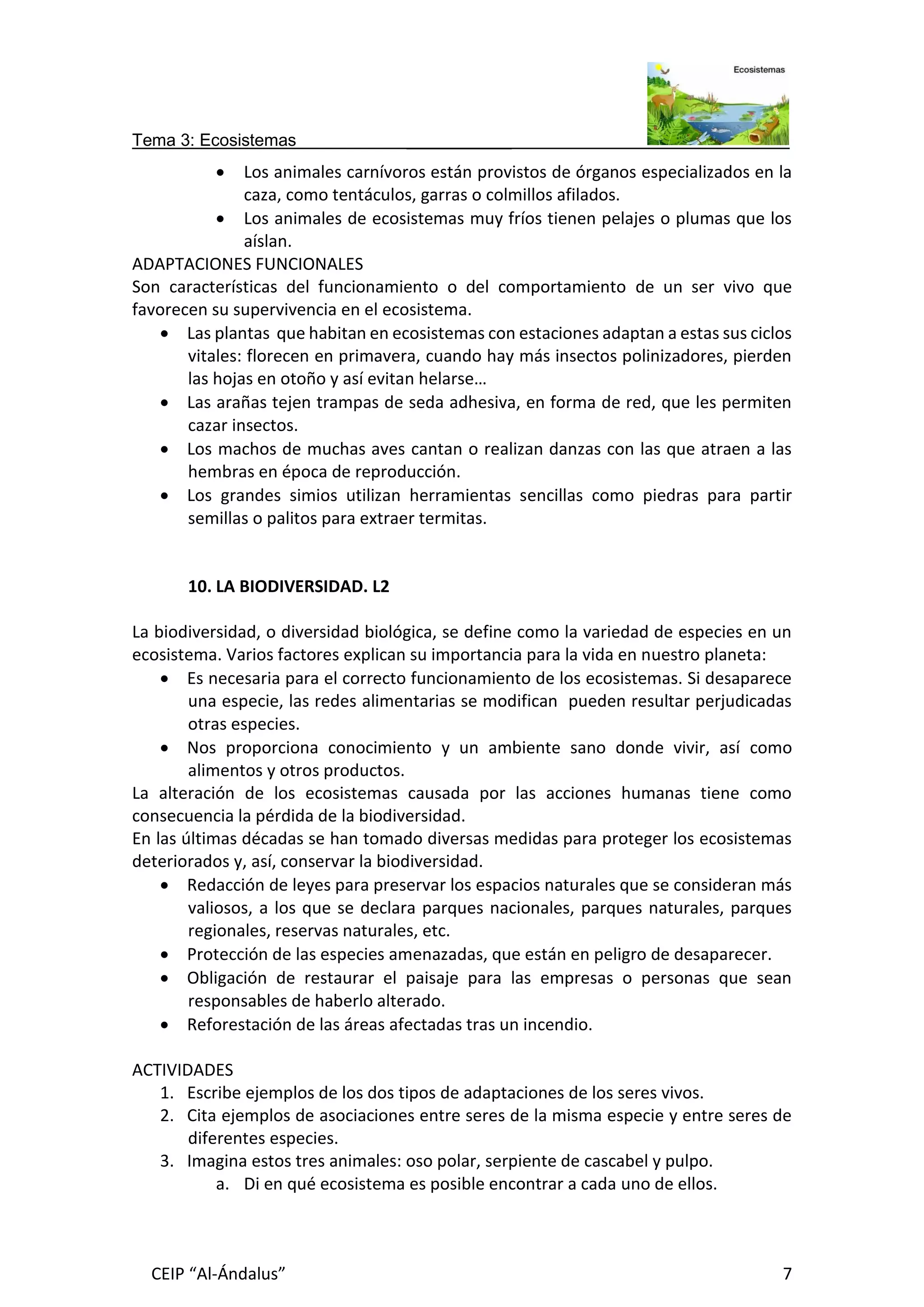 Tema 3 ecosistemas | PDF | Geography | Science